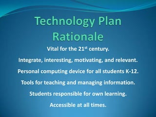 EDLD 5362 Technology Plan Assignment | PPSX | Professional School | Postgraduate Education