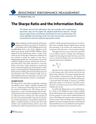 Ir vs sharpe_ratio | PDF