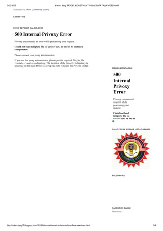 Irwin's blog model konstruktivisme lima fasa needham | PDF