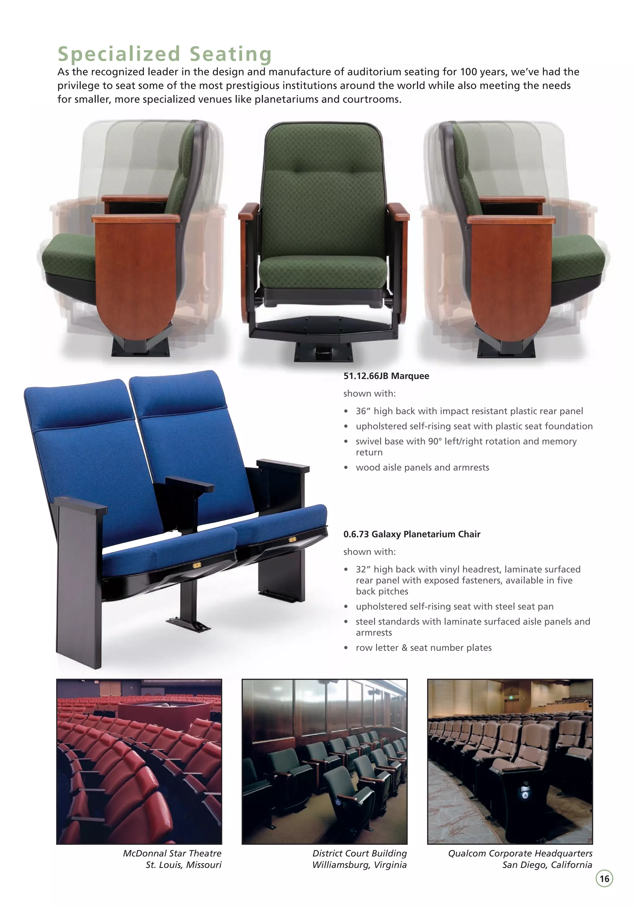 Irwin Seating Auditorium Brochure (2008 Edition) | PDF