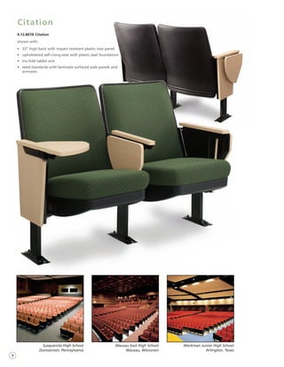 Irwin Seating Auditorium Brochure (2008 Edition) | PDF