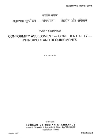 Is.iso.pas.17002.2004[1] | PDF