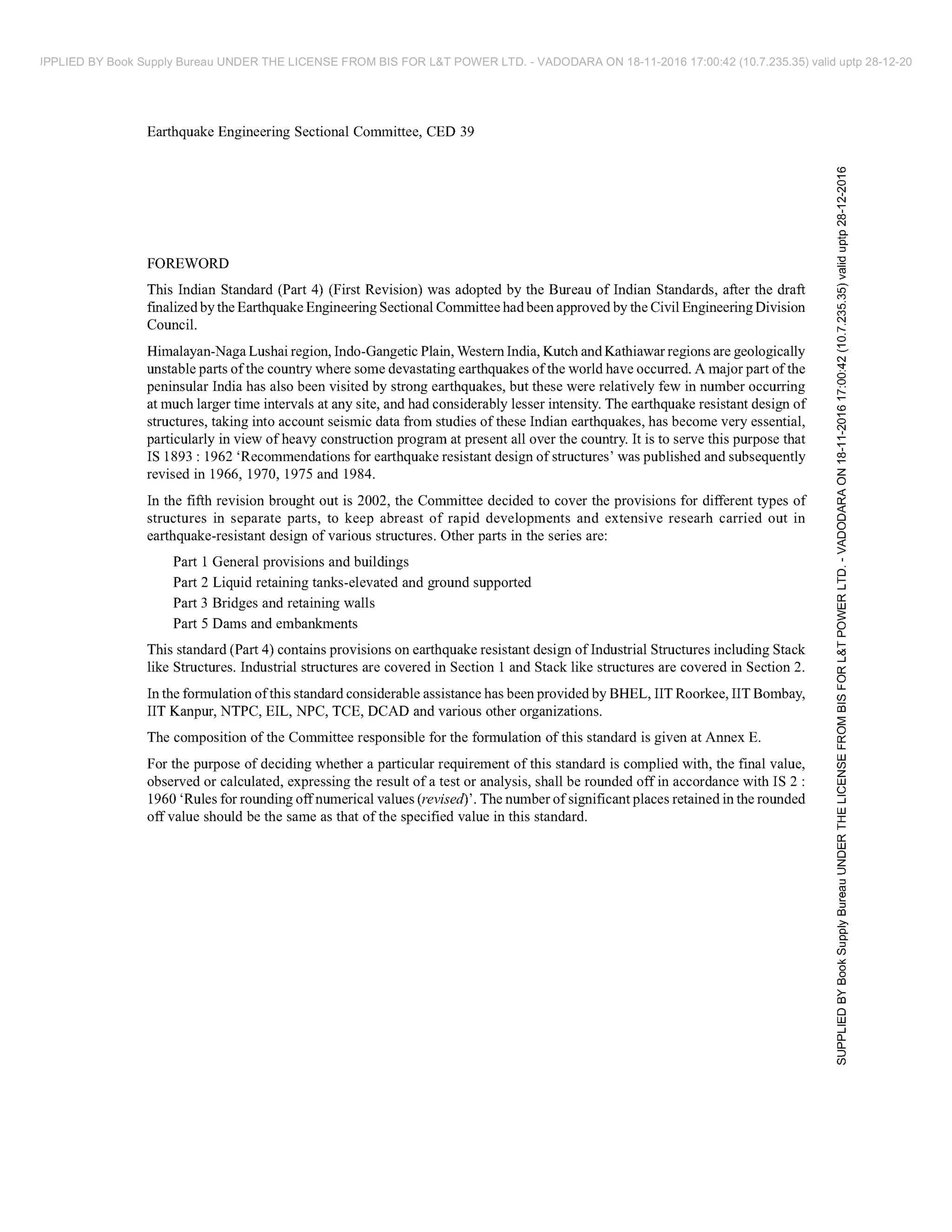 Is 1893-part-4-2015 | PDF
