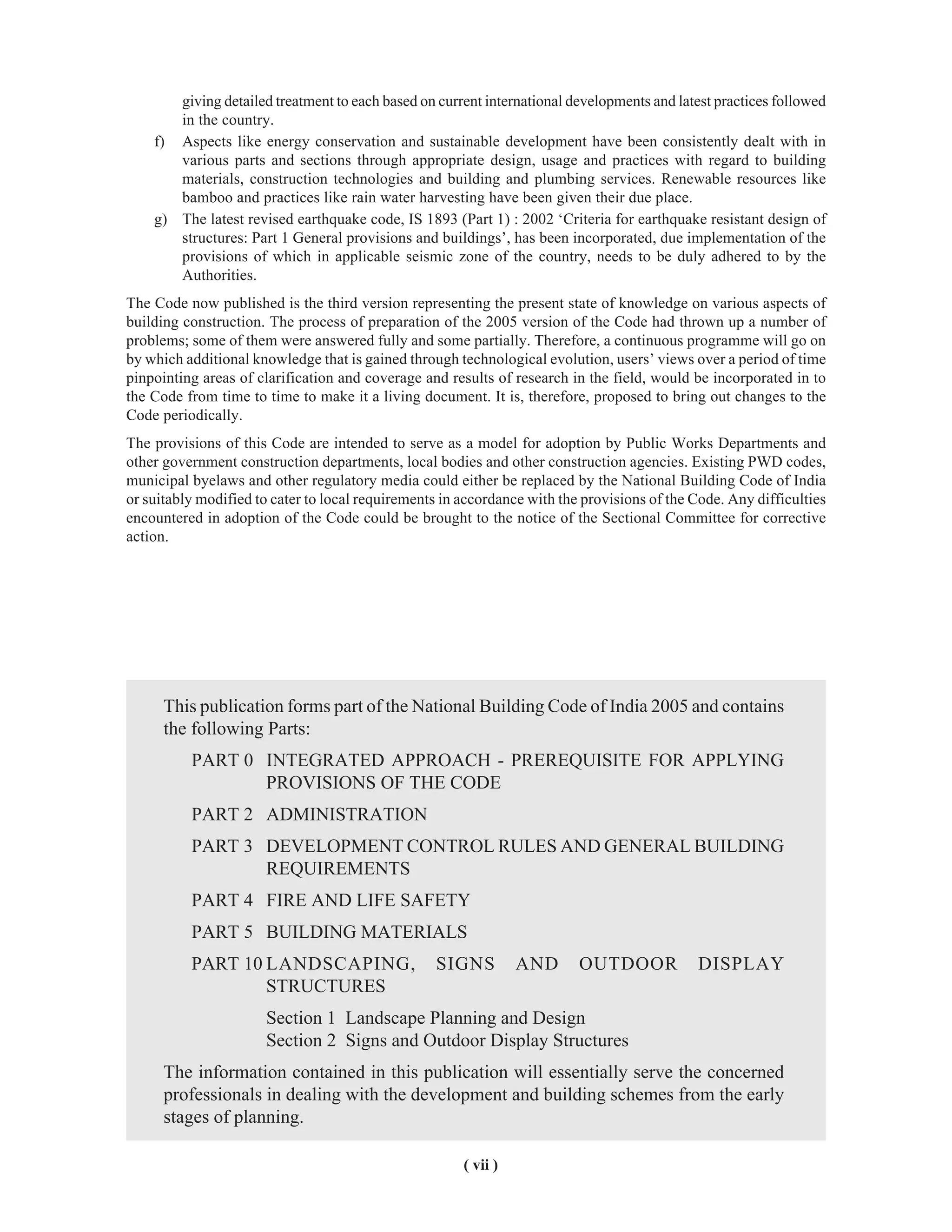 NATIONAL BUILDING CODE- SP7 | PDF