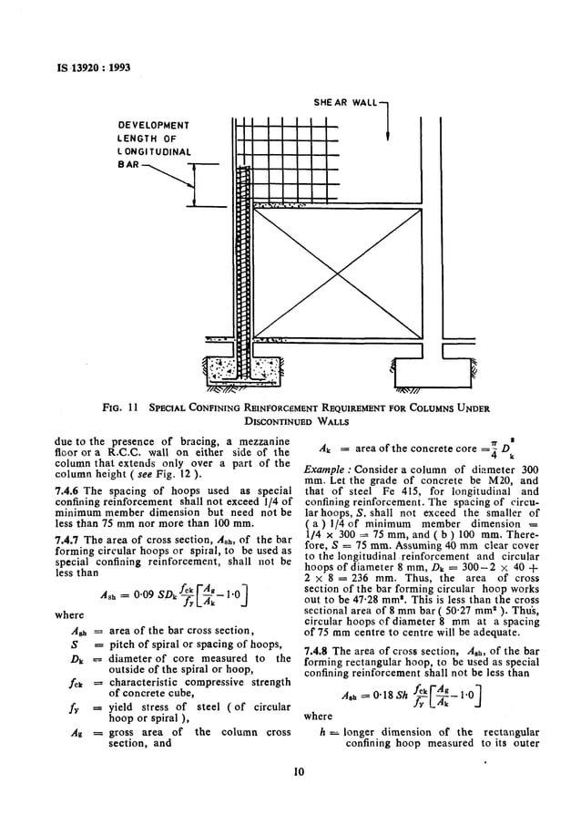 Is.13920.1993 ductile detailing of reinforcement | PDF | Civil ...