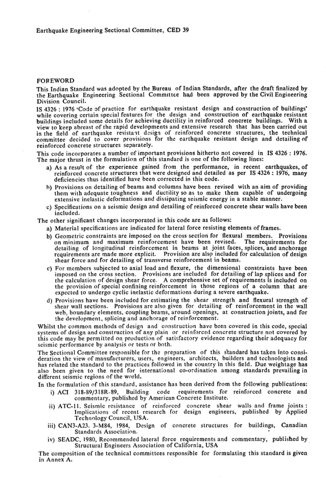 Is.13920.1993 ductile detailing of reinforcement | PDF | Civil ...
