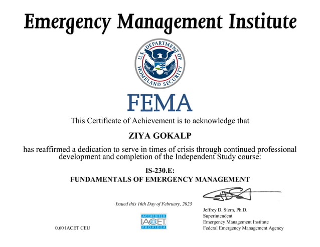 Fundamentals of Emergency Management from FEMA | PDF