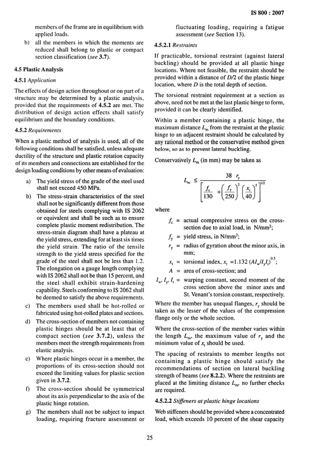 Is code steel structure design civil engineering | PDF