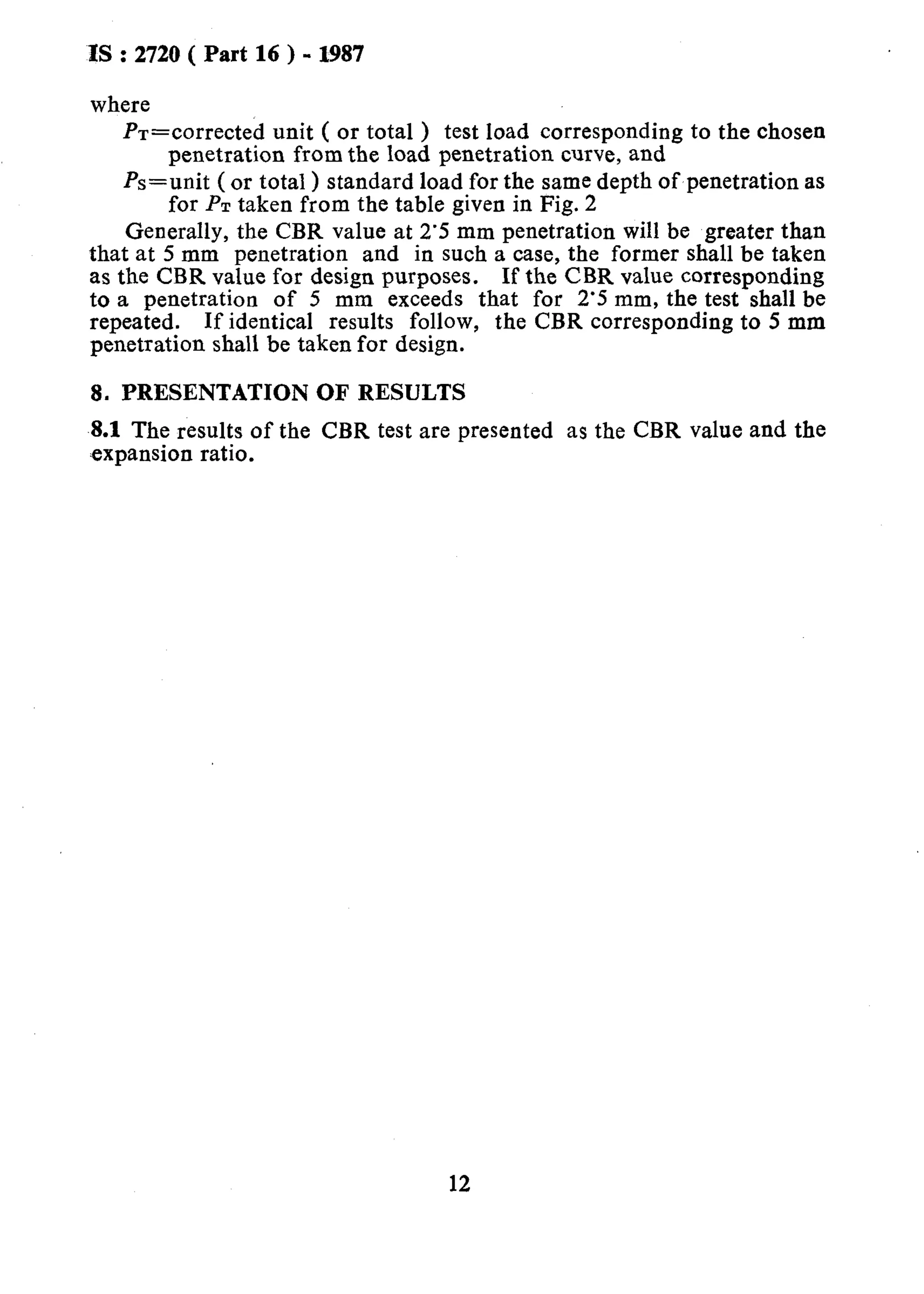 Is 2720-16-1987 cbr | PDF