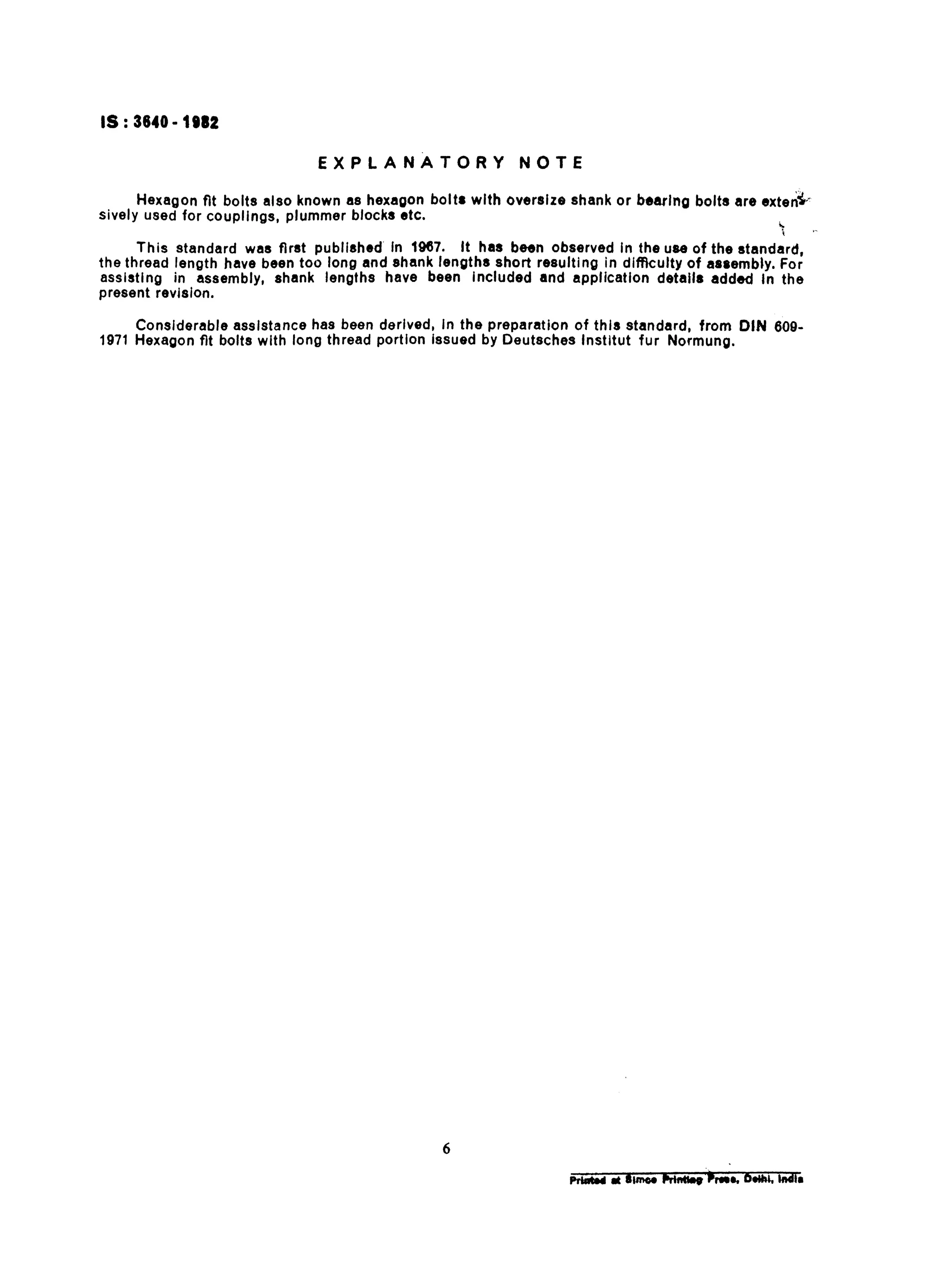 Is 3640.1982 hexagon fit bolts | PDF