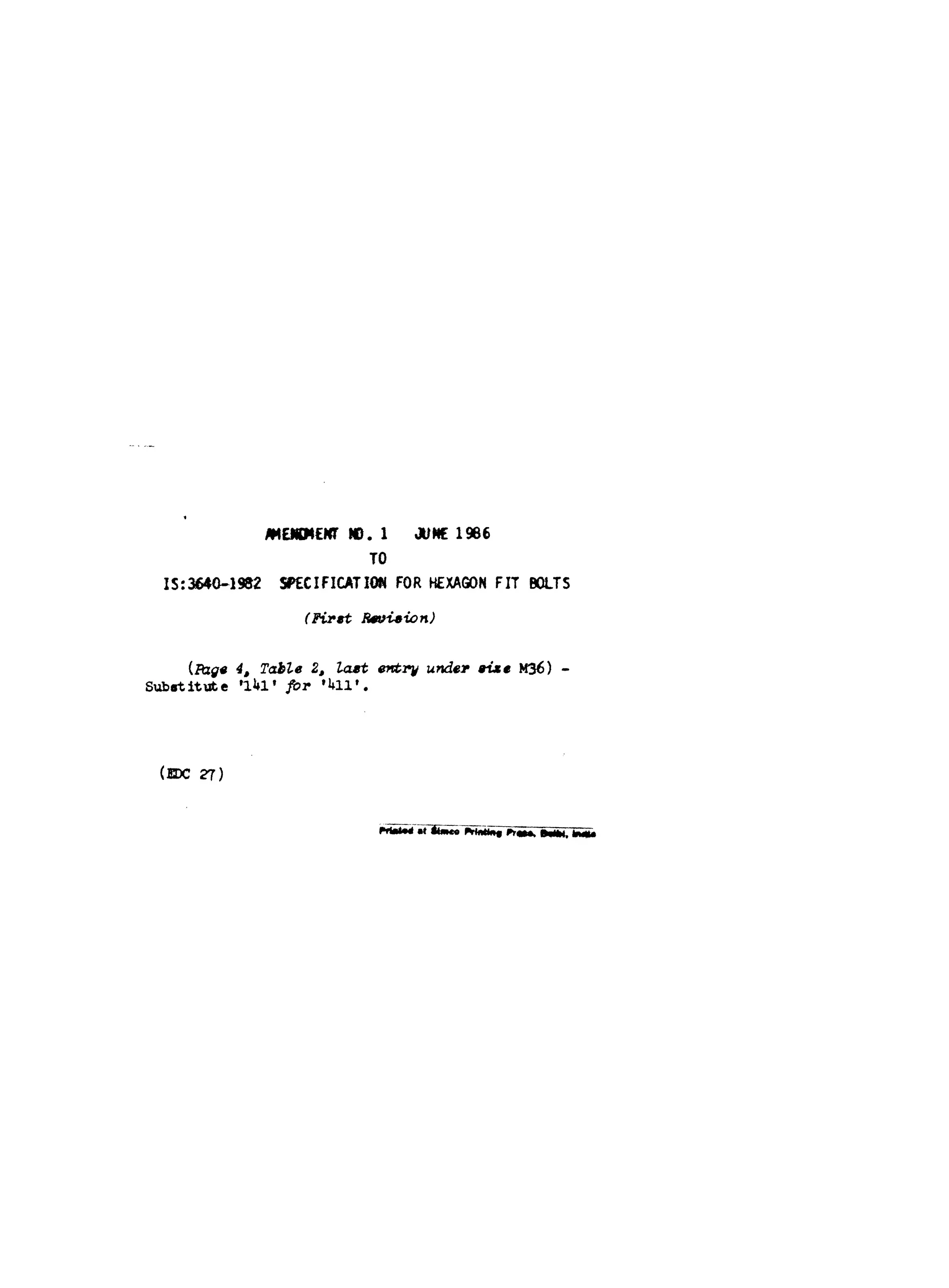 Is 3640.1982 hexagon fit bolts | PDF