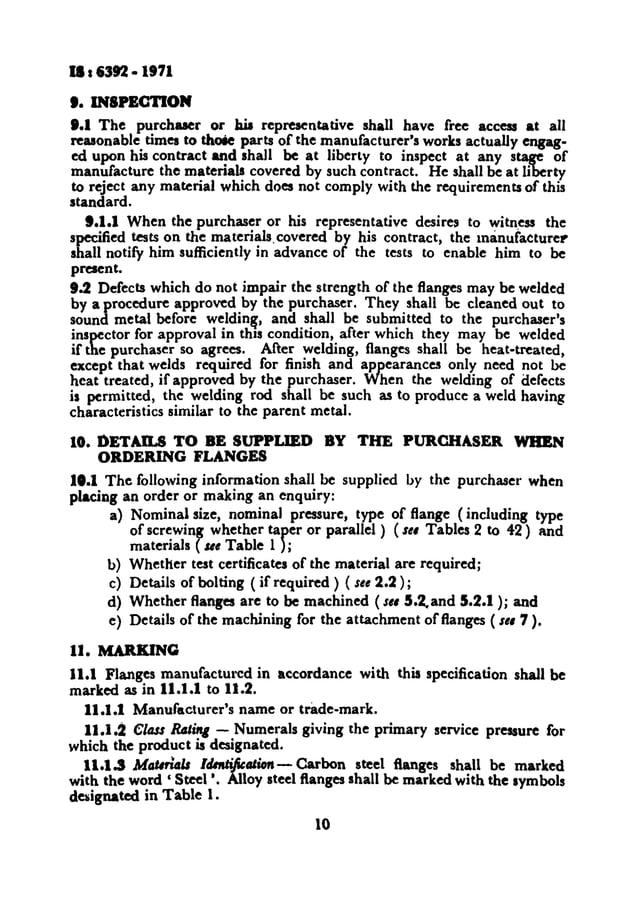 Is 6392.1971 steel pipe flanges | PDF