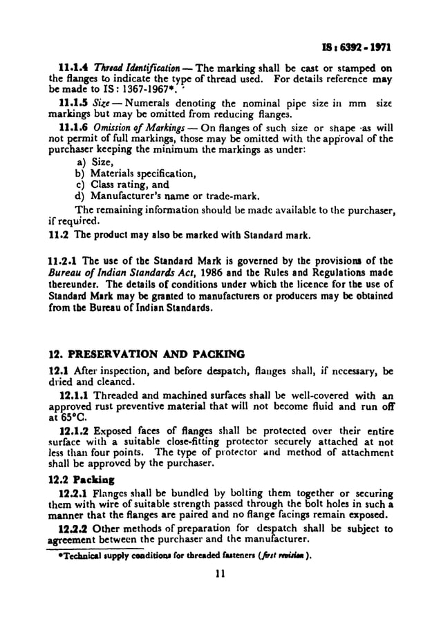 Is 6392.1971 steel pipe flanges | PDF