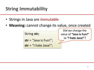Introduction to Java Strings, By Kavita Ganesan | PPTX