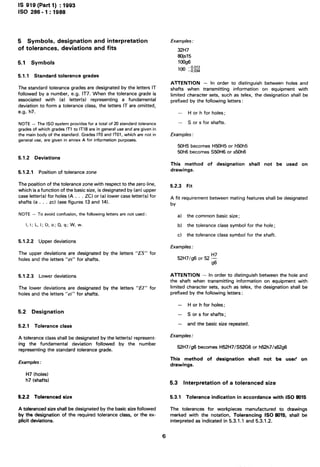 Is 919.1.1993 iso systems of limits and fits, | PDF