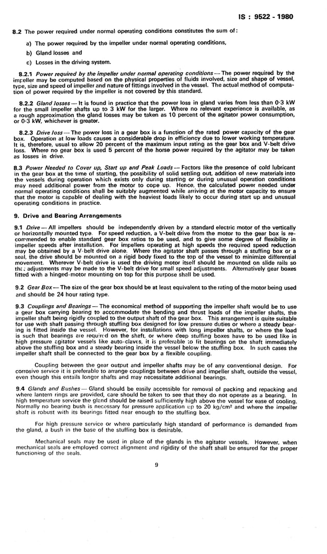 Is 9522.1980 agitator | PDF