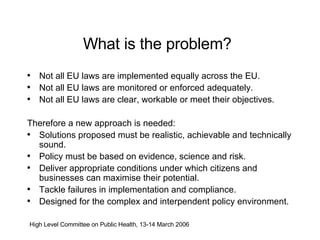 Is Better Regulation about asking the right questions? | PPT