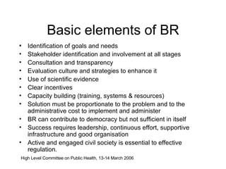Is Better Regulation about asking the right questions? | PPT
