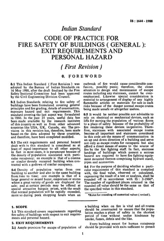 IS CODE - INDIA _ FIRE SAFETY OF BUILDINGS | PDF