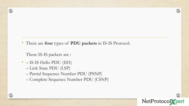 IS-IS Packet Types | PPT
