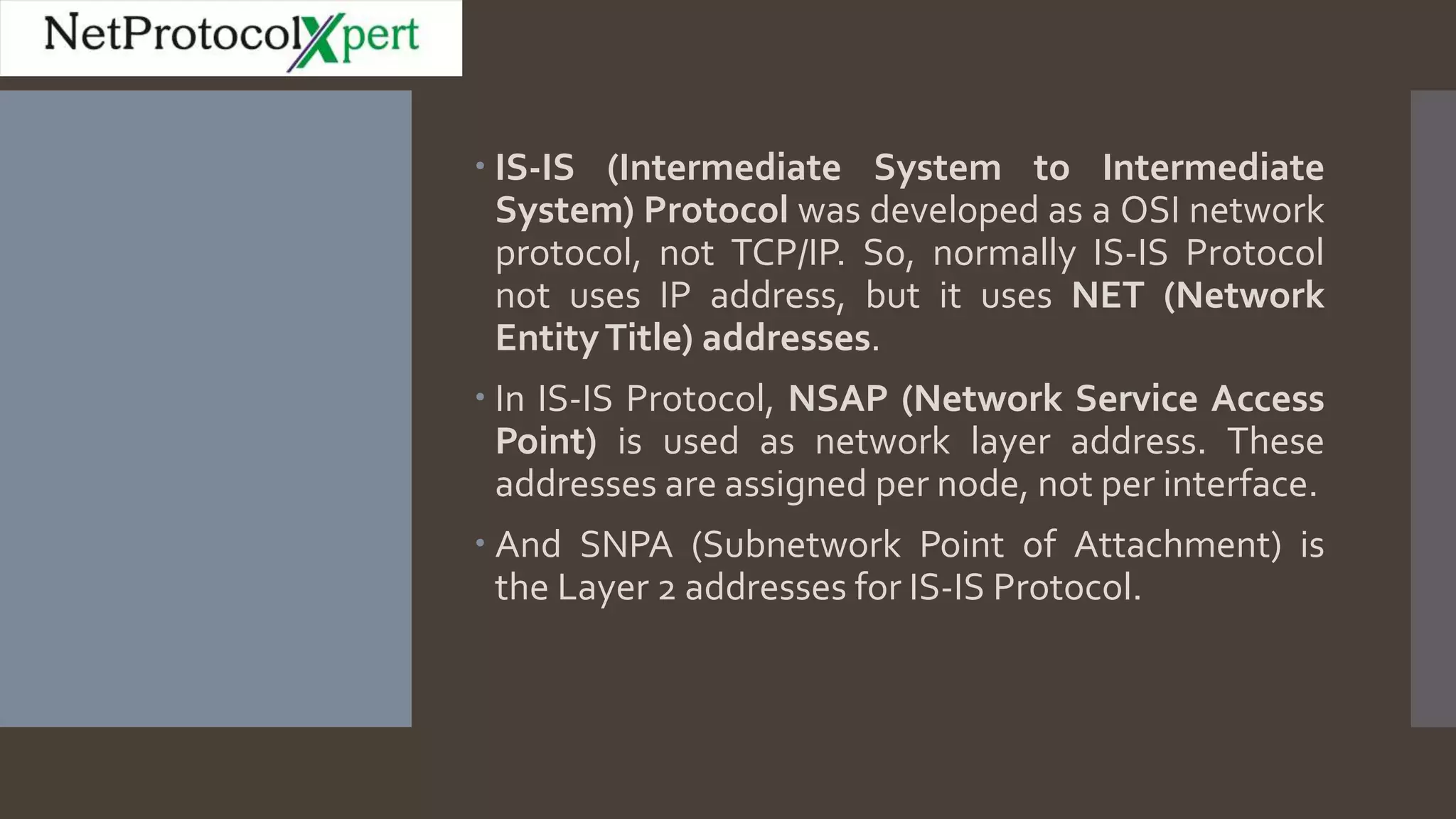 IS-IS Protocol Addresses | PPTX