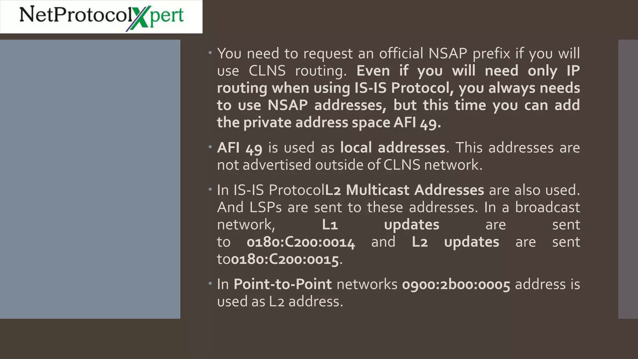 IS-IS Protocol Addresses | PPTX