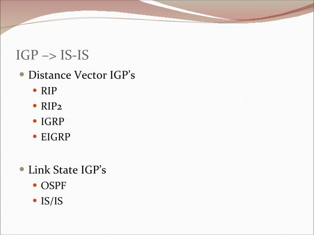 Is Is Routing Protocol | PPT