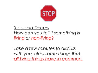 LIVING AND NONLIVING THINGS | PPT