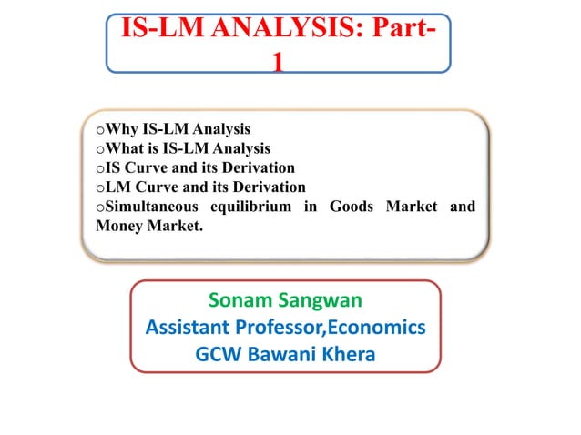 IS LM analysis | PPTX