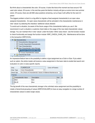 SAP IS Retail Article Master | PDF