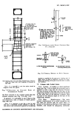 handbook on reinforce concrete and detailing | PDF