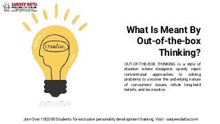 Is Thinking Outside of the Box A Skill? | PPT