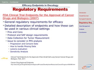 Efficacy endpoints in Oncology | PDF