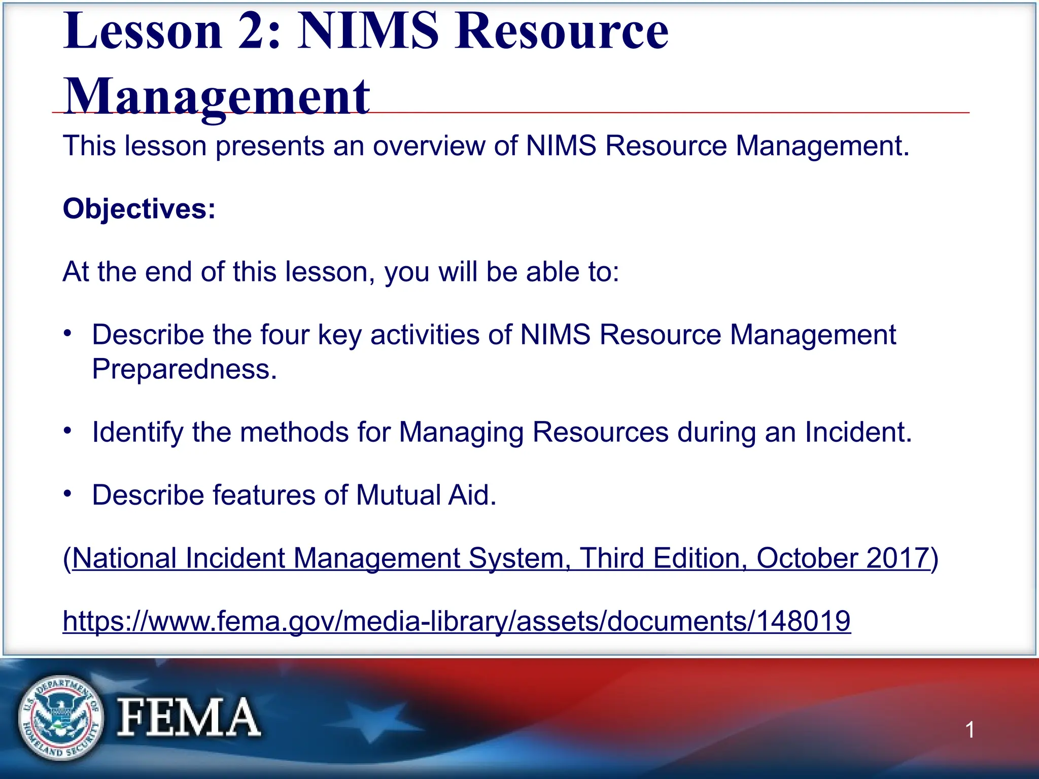 Fema is0700 lecture for FEMA for fema fo | PPTX