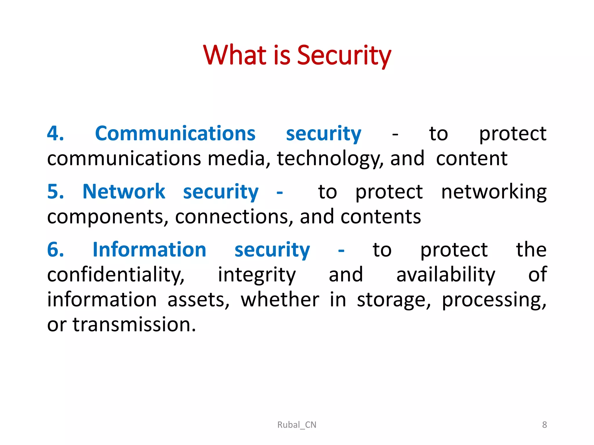 Introduction to Information Security | PPTX