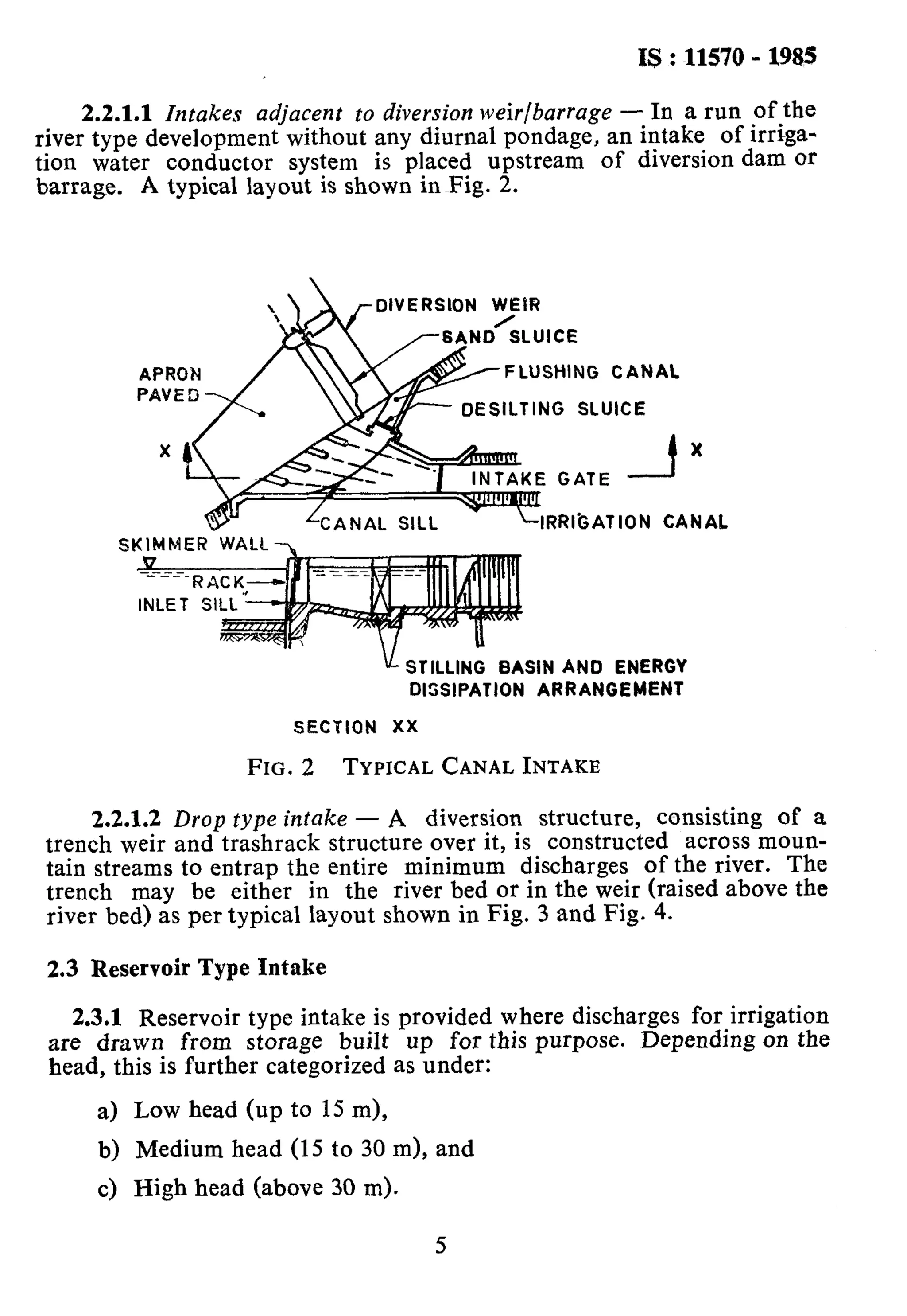 IS 11570 (1985)_ Criteria for hydraulic design of irrigation intake ...