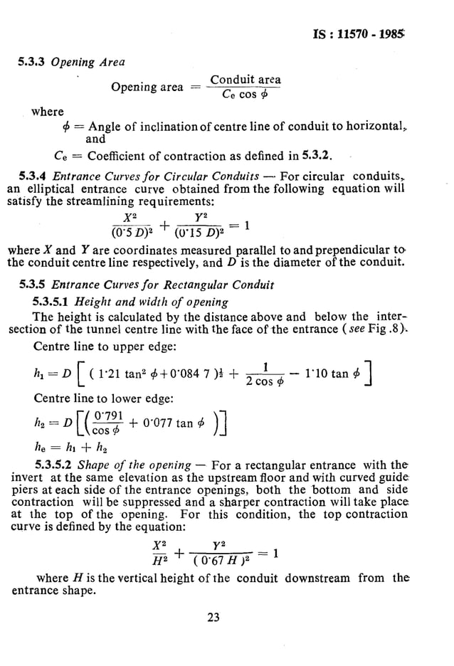 IS 11570 (1985)_ Criteria for hydraulic design of irrigation intake ...