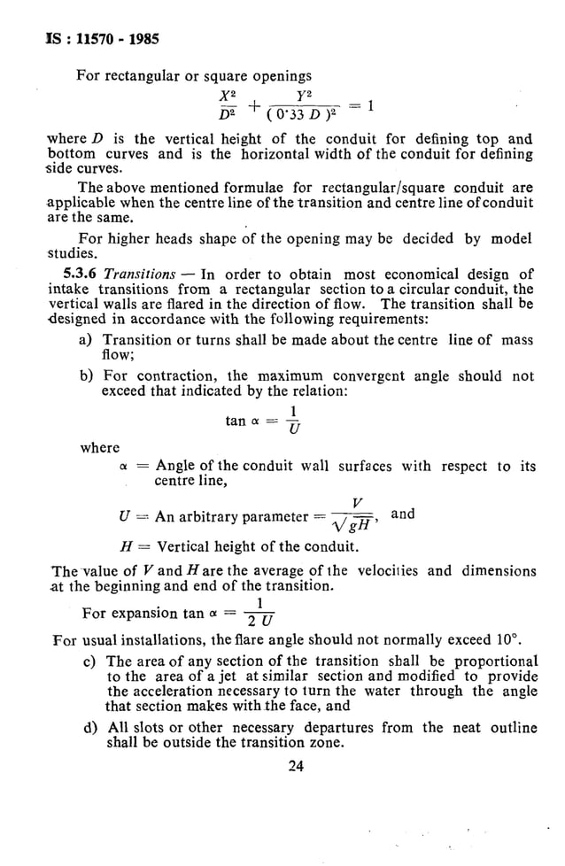 IS 11570 (1985)_ Criteria for hydraulic design of irrigation intake ...