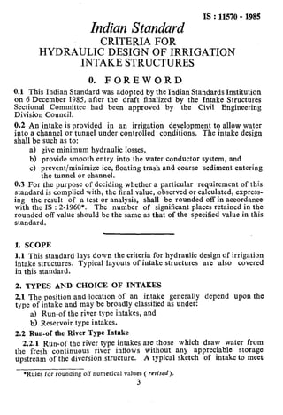 IS 11570 (1985)_ Criteria for hydraulic design of irrigation intake structures.pdf