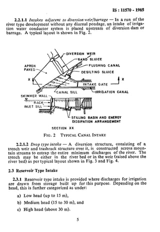 IS 11570 (1985)_ Criteria for hydraulic design of irrigation intake ...