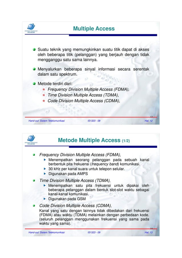 IS1323 09-Multiplexing | PDF
