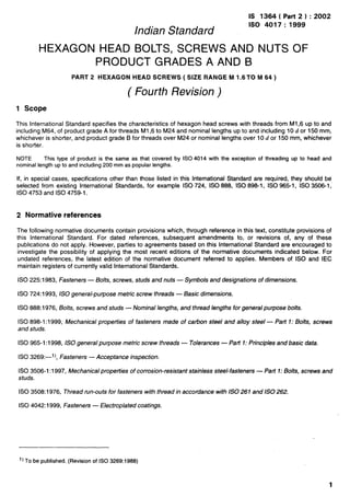 Is 1364.2.2002 head screw | PDF