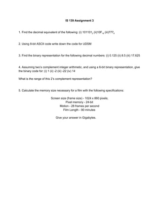 IS 139 Assignment 3 | PDF