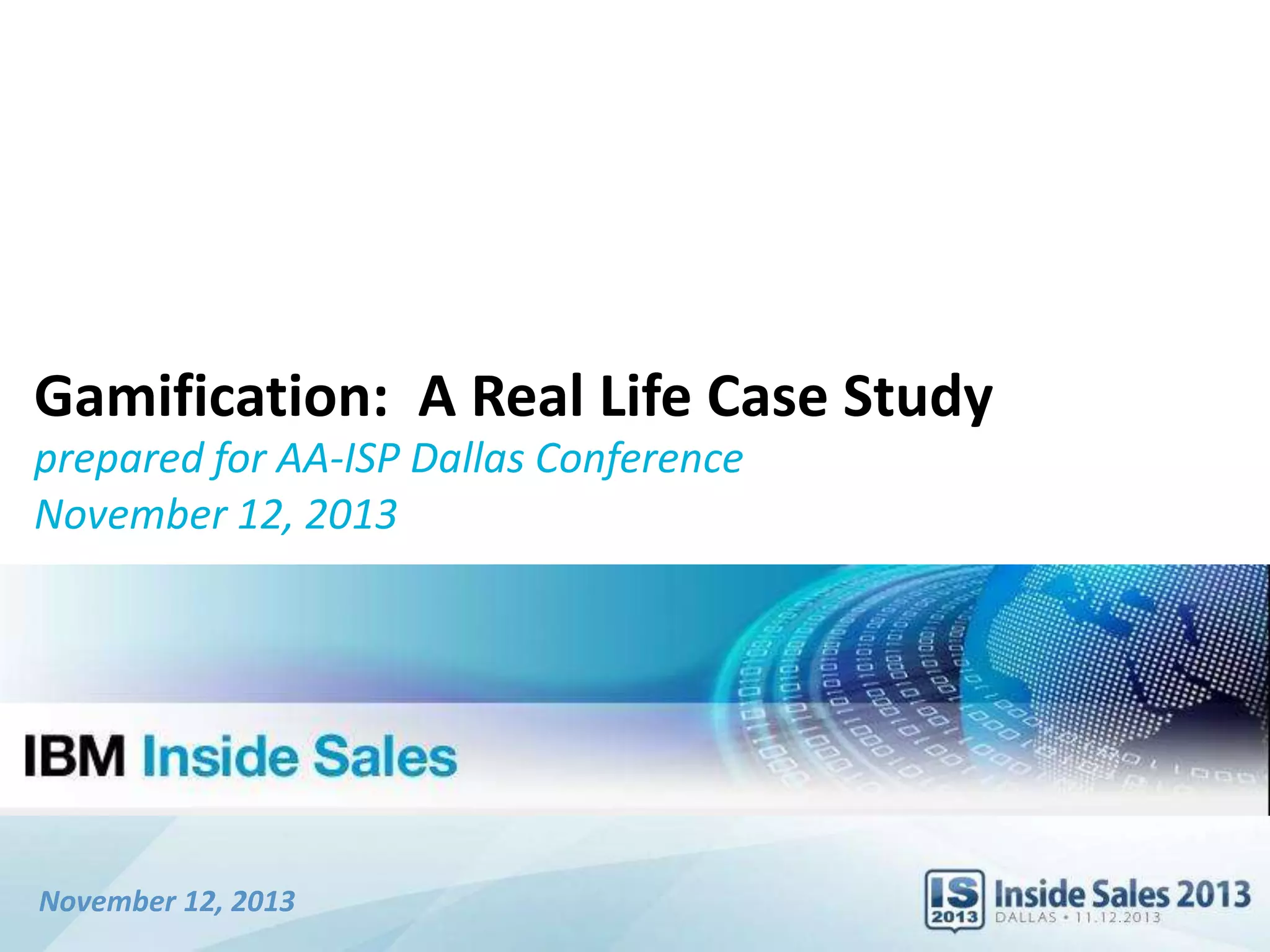 Gamification a real life study | PPTX