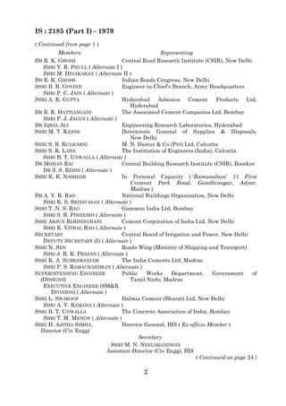 Is 2185 1 1979(2003) | PDF