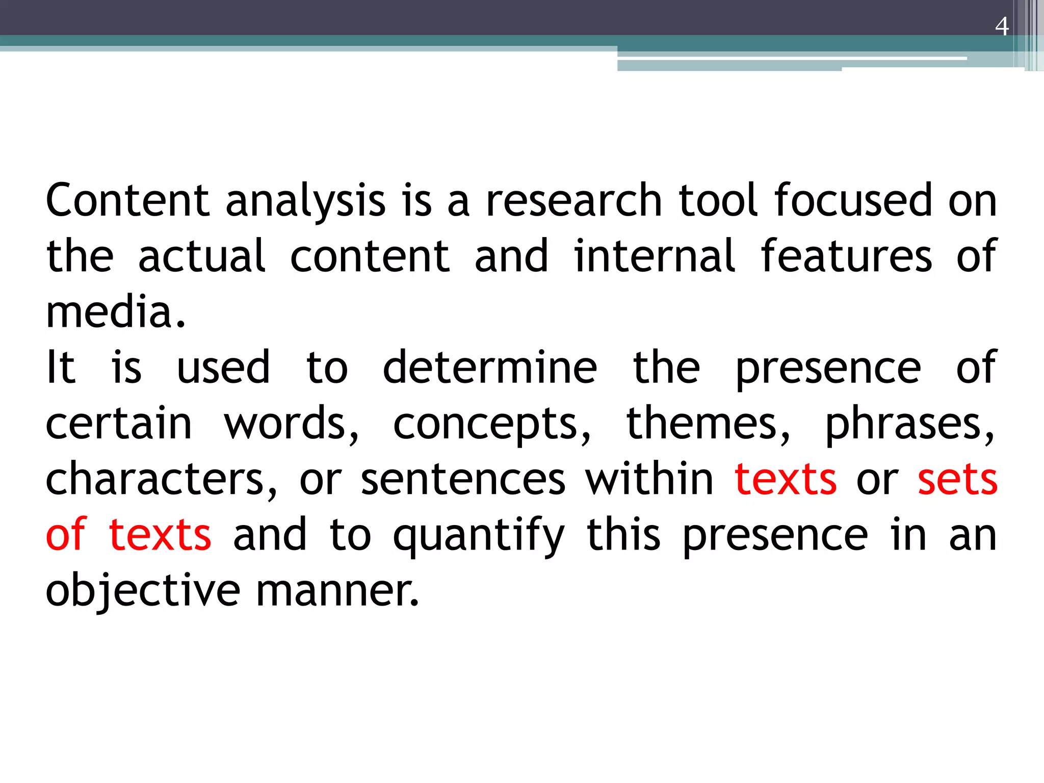 content analysis | PPT