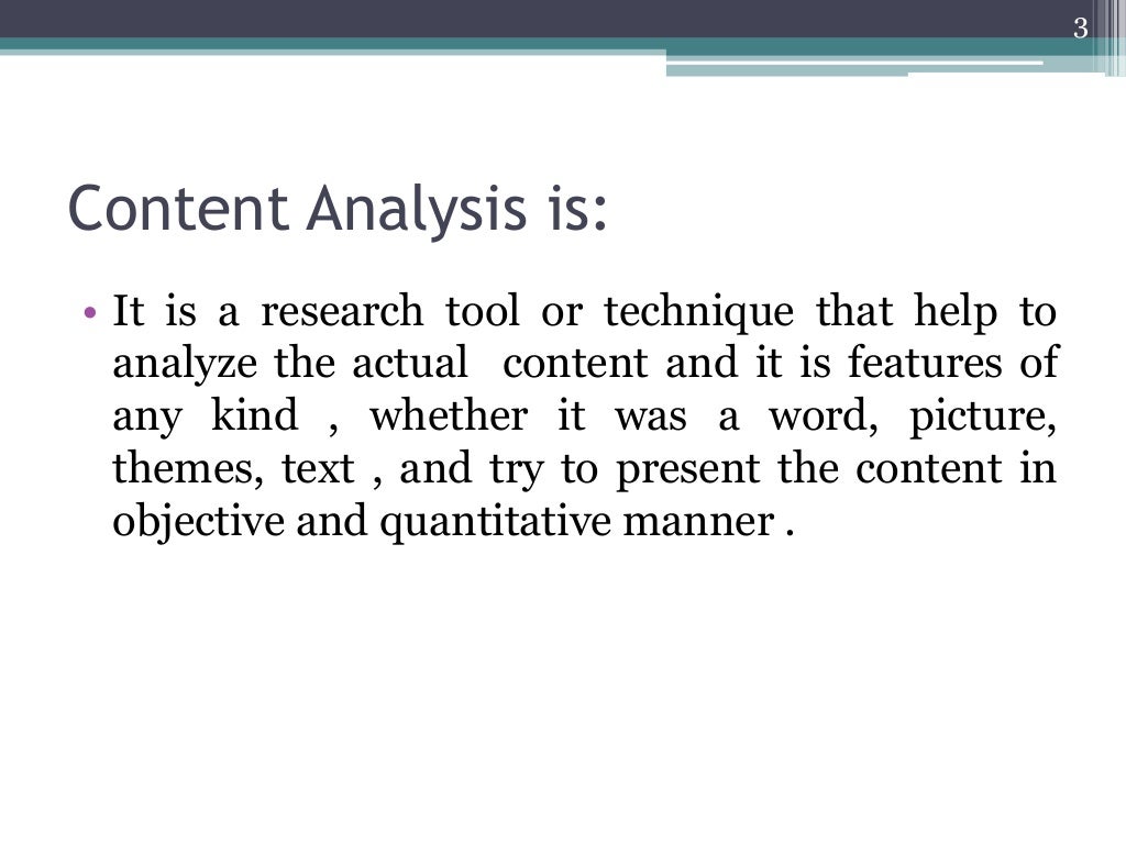 content analysis