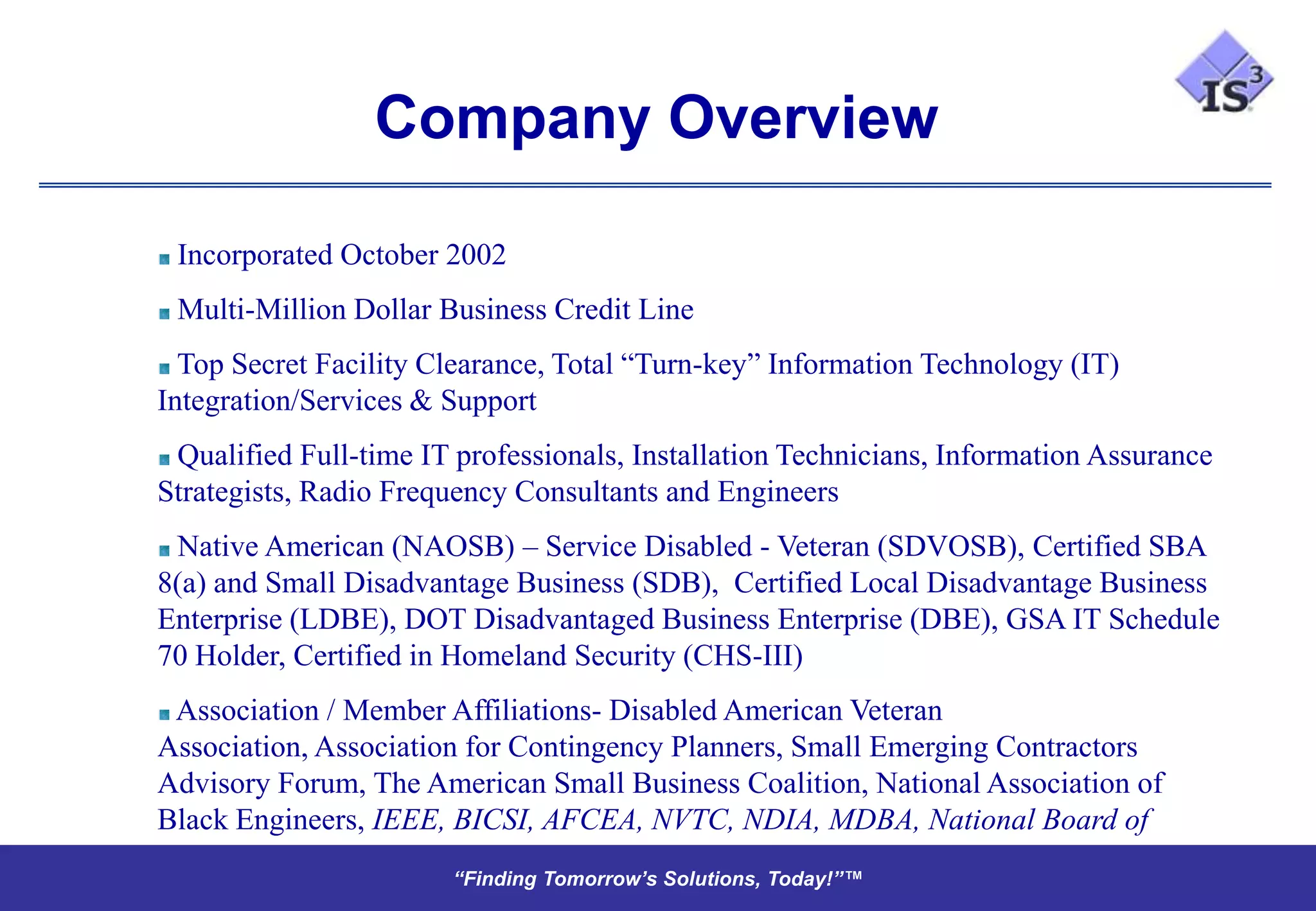 IS3 FBR Division Overview | PPT