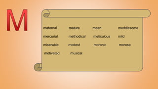 Is 41 glossary - description of people. | PPTX