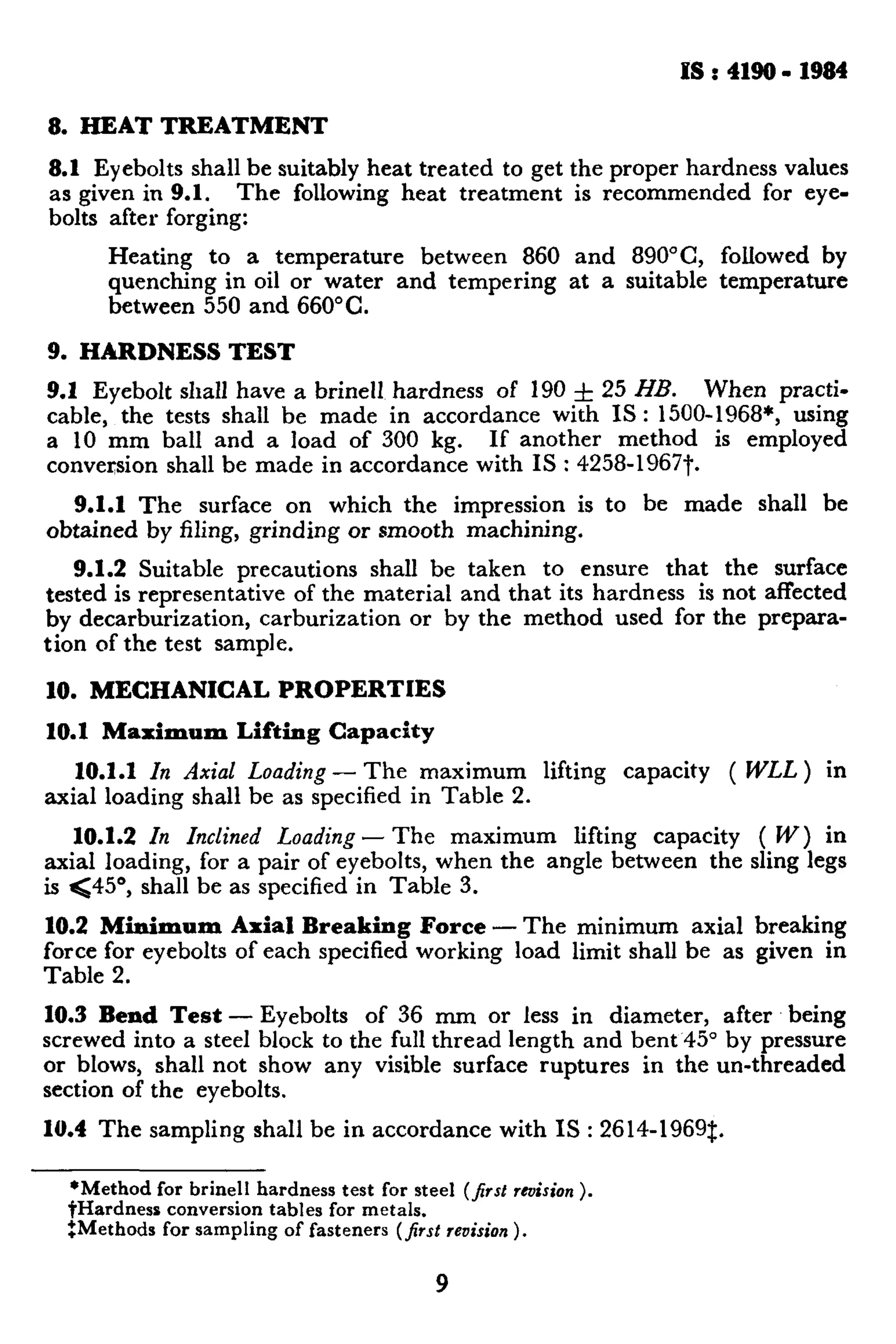 Is 4190.1984 lifting eye bolts | PDF